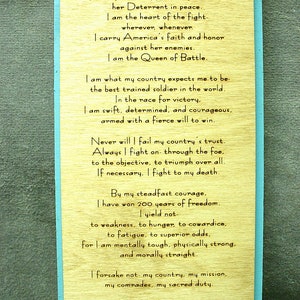 Custom Wood Infantry Creed - Etsy