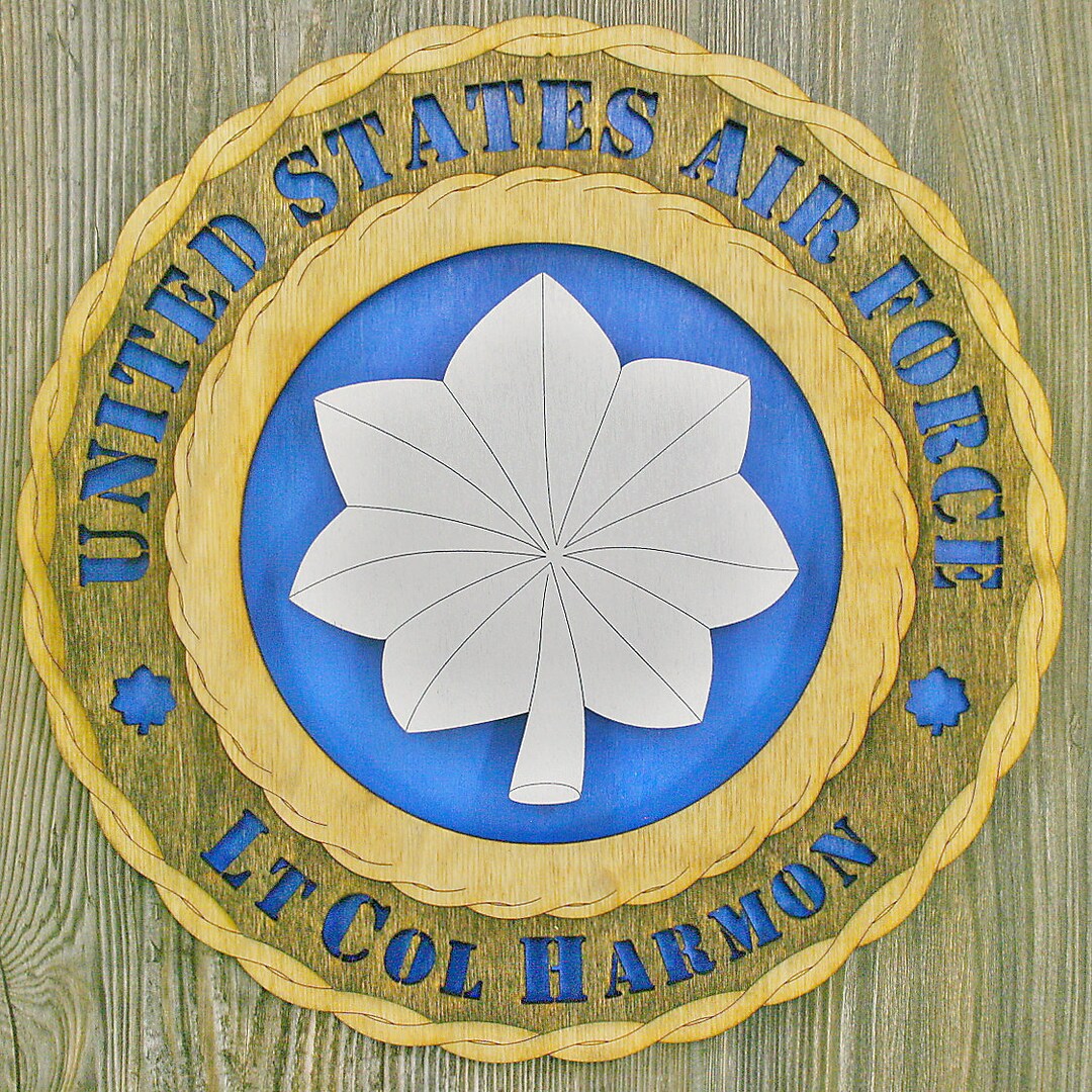 Air Force Lt Col Rank Wall Tribute - Etsy