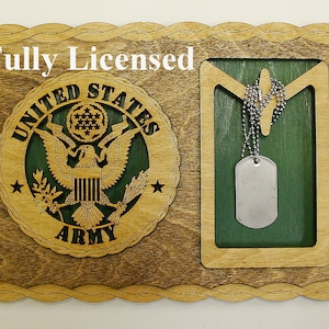 Custom 12 X 8 Army Dog Tag Display - Etsy