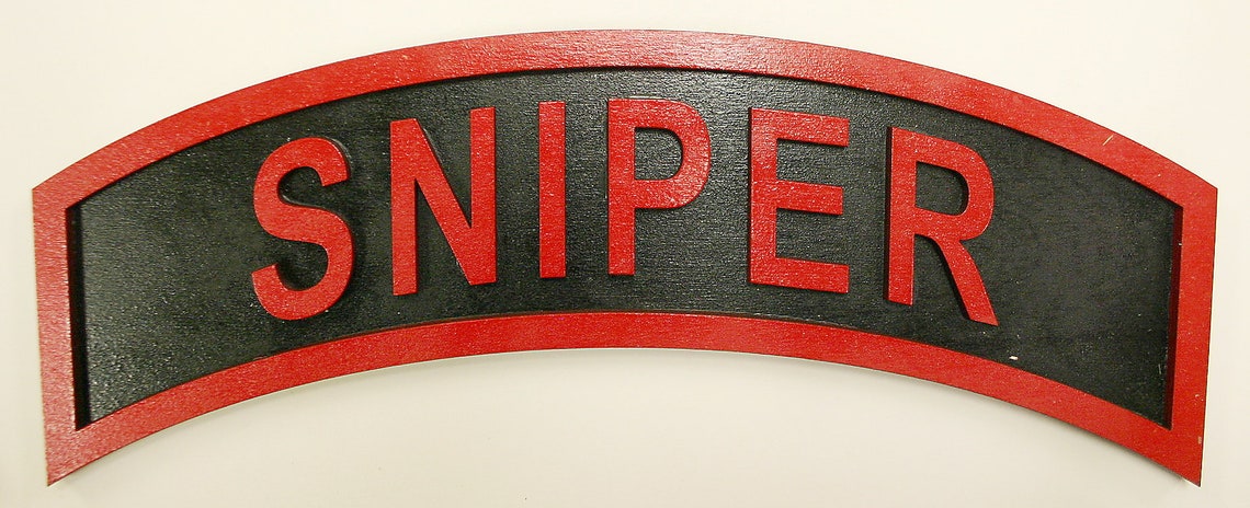 Large 18 Inch Sniper Tab Red/black - Etsy