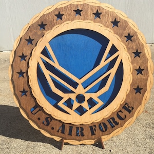 Custom 8" Wood US Air Force Wall Tribute - FREE SHIPPING - Etsy