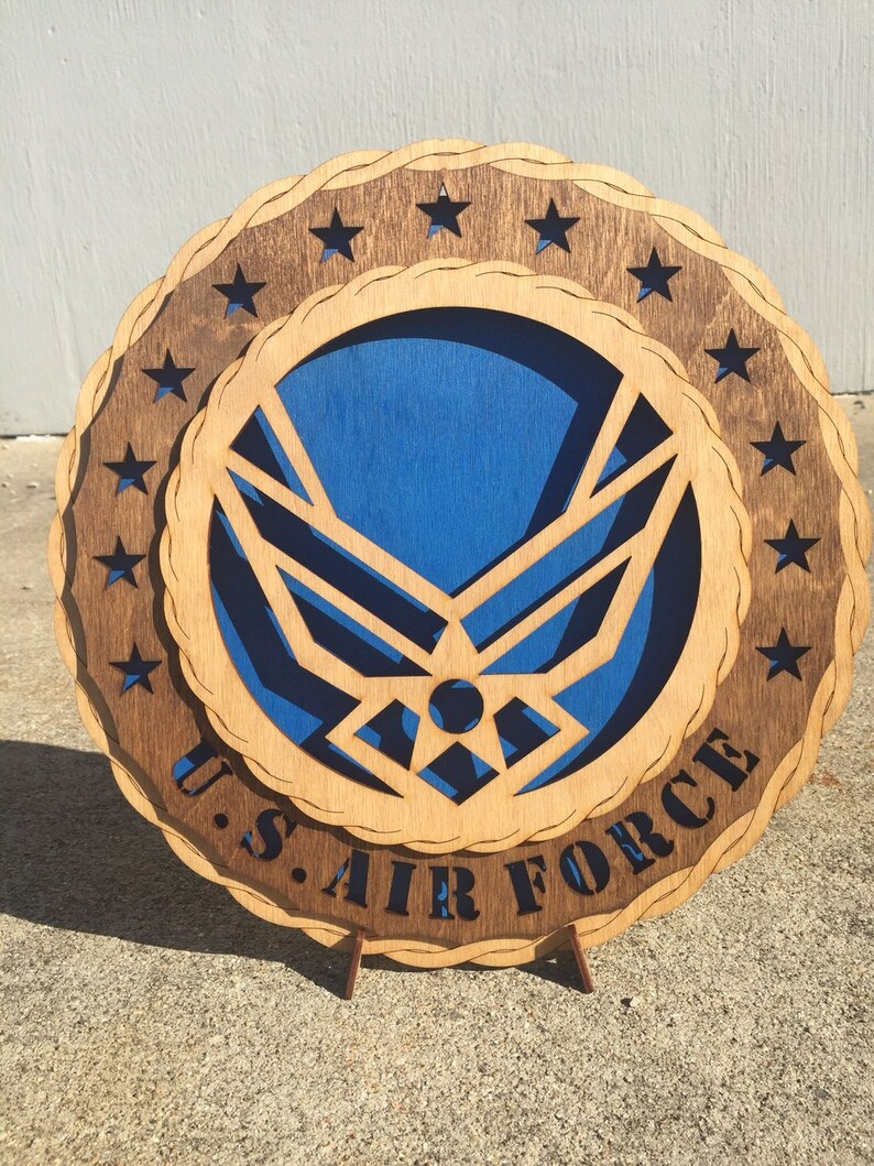 Custom Wood US Air Force Wall Plaque - 12" Tribute - Etsy