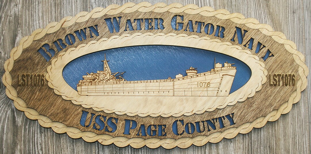 Custom 15 X 7 Wood Ship USS Page County Large Oval Tribute - Etsy