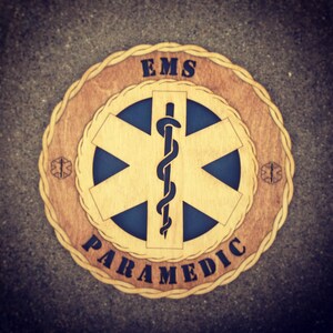 Custom 12" Wood EMS Paramedic Wall Tribute - FREE SHIPPING - Etsy