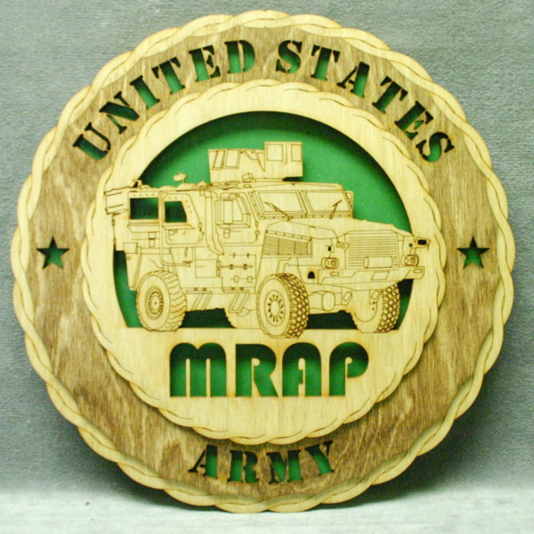 Army MRAP Wall Plaque: 3D Wooden Tribute (12 Inch) - Etsy