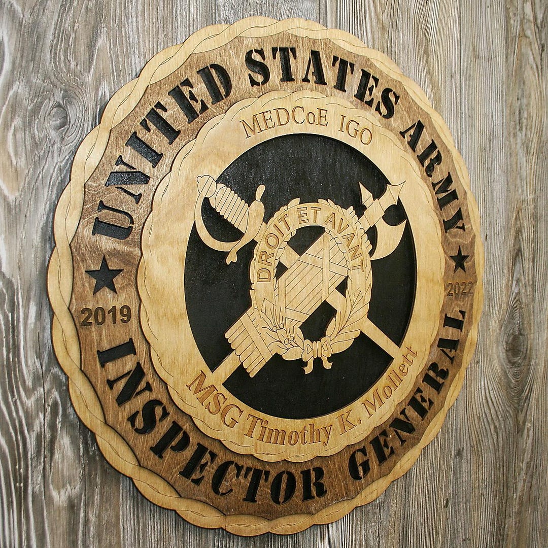 Army Inspector General Wall Tribute - Etsy
