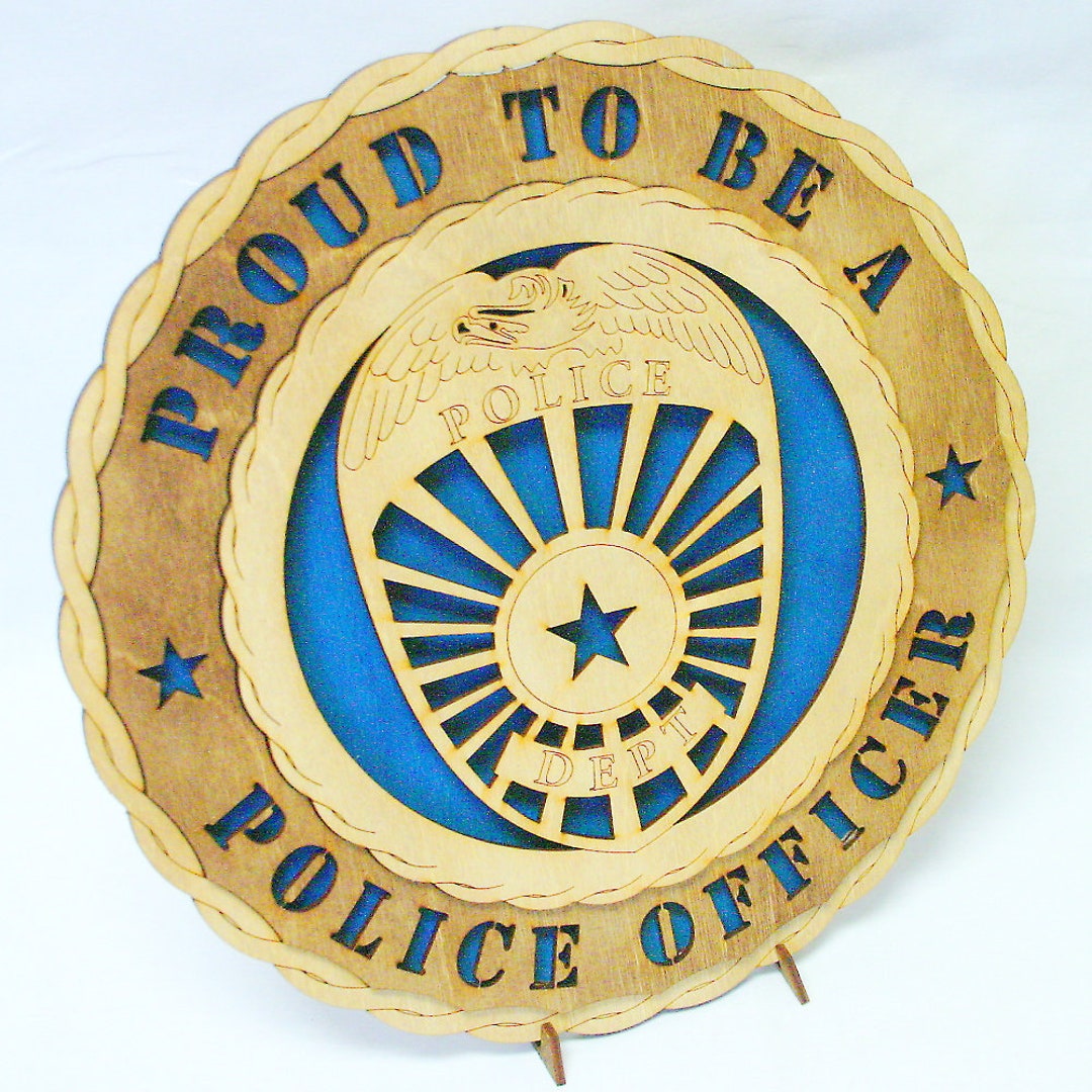 Custom 12" Wood Proud Police Officer Wall Tribute - FREE SHIPPING - Etsy