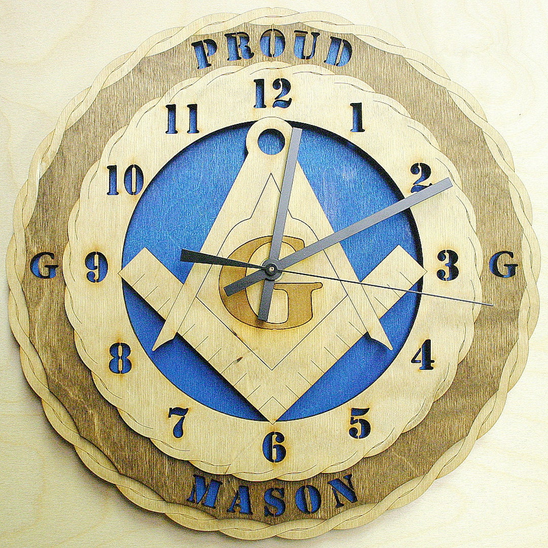 Custom 12" Mason Wall Clock - Etsy