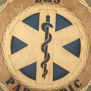 Custom 12" Wood EMS Paramedic Wall Tribute - FREE SHIPPING - Etsy