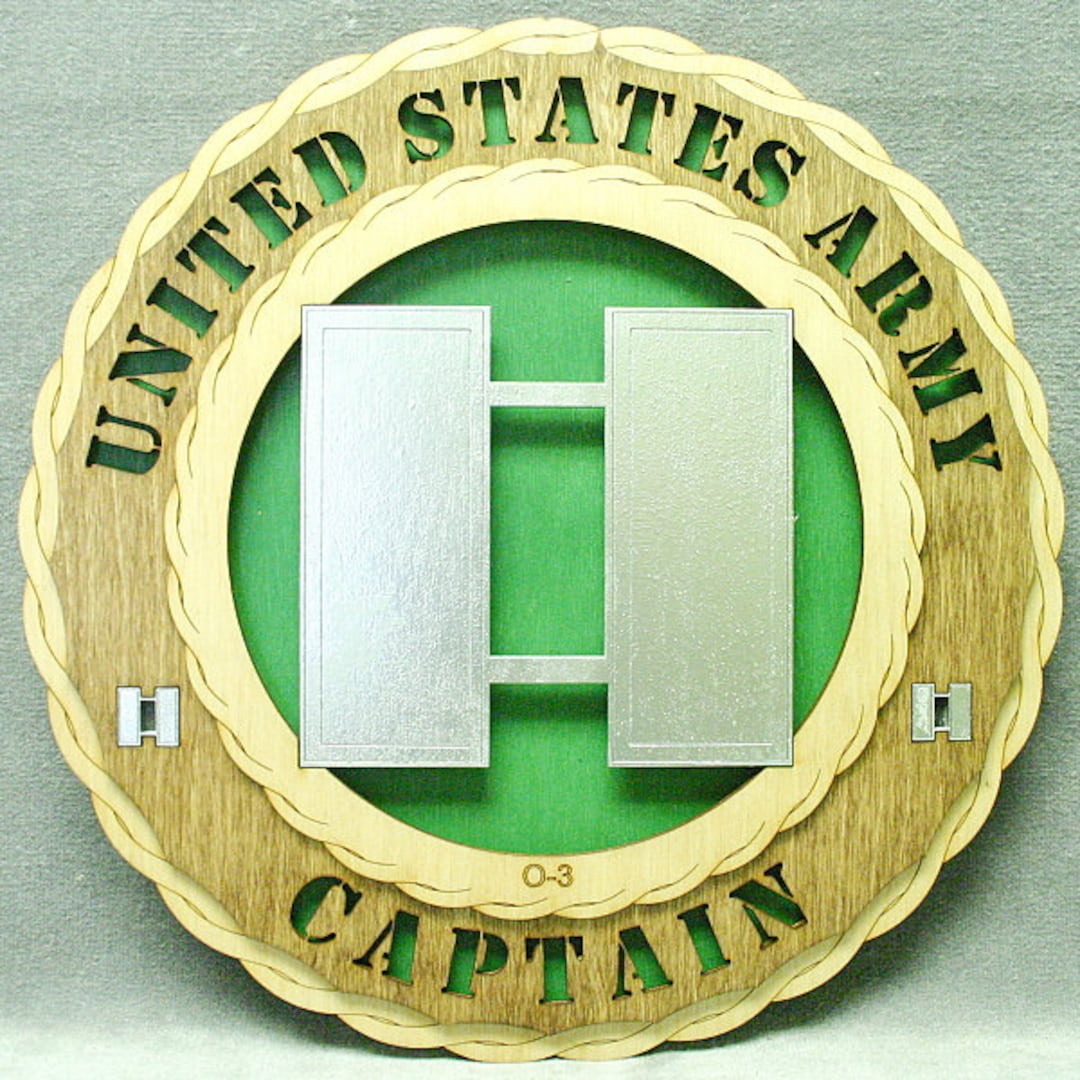 Custom Wood US Army Captain Wall Plaque - 12 Inch - Etsy