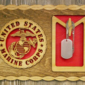 Custom Marine Corps Dog Tag Display: 12 X 8 Military Plaque - Etsy