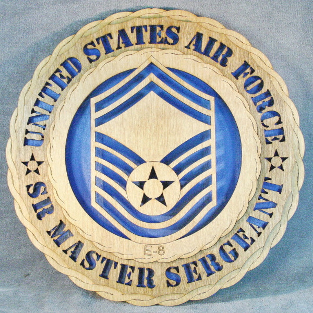 Custom Wood Wall Tribute: Air Force Senior Master Sergeant Plaque - Etsy