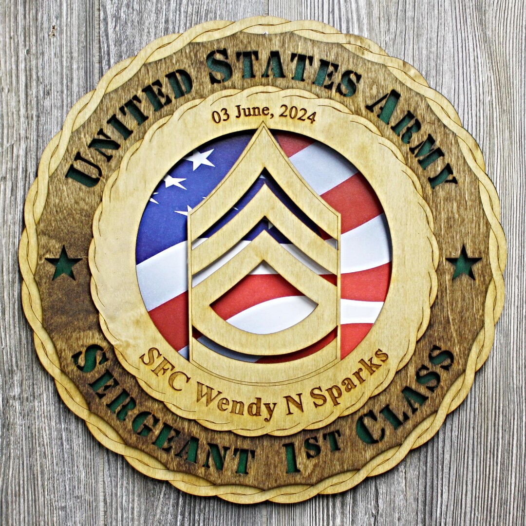Army Sergeant 1st Class Wall Tribute - Etsy