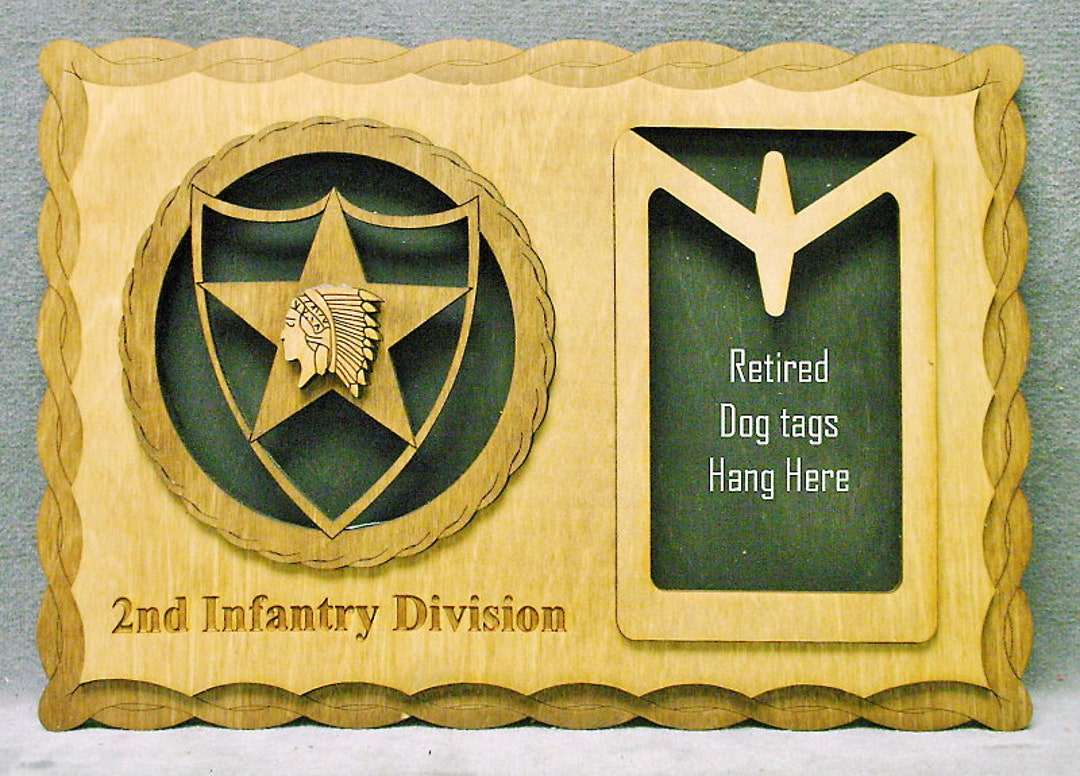 Custom 12 X 8 Army 2nd Infantry Dog Tag Display - Free Shipping - Etsy