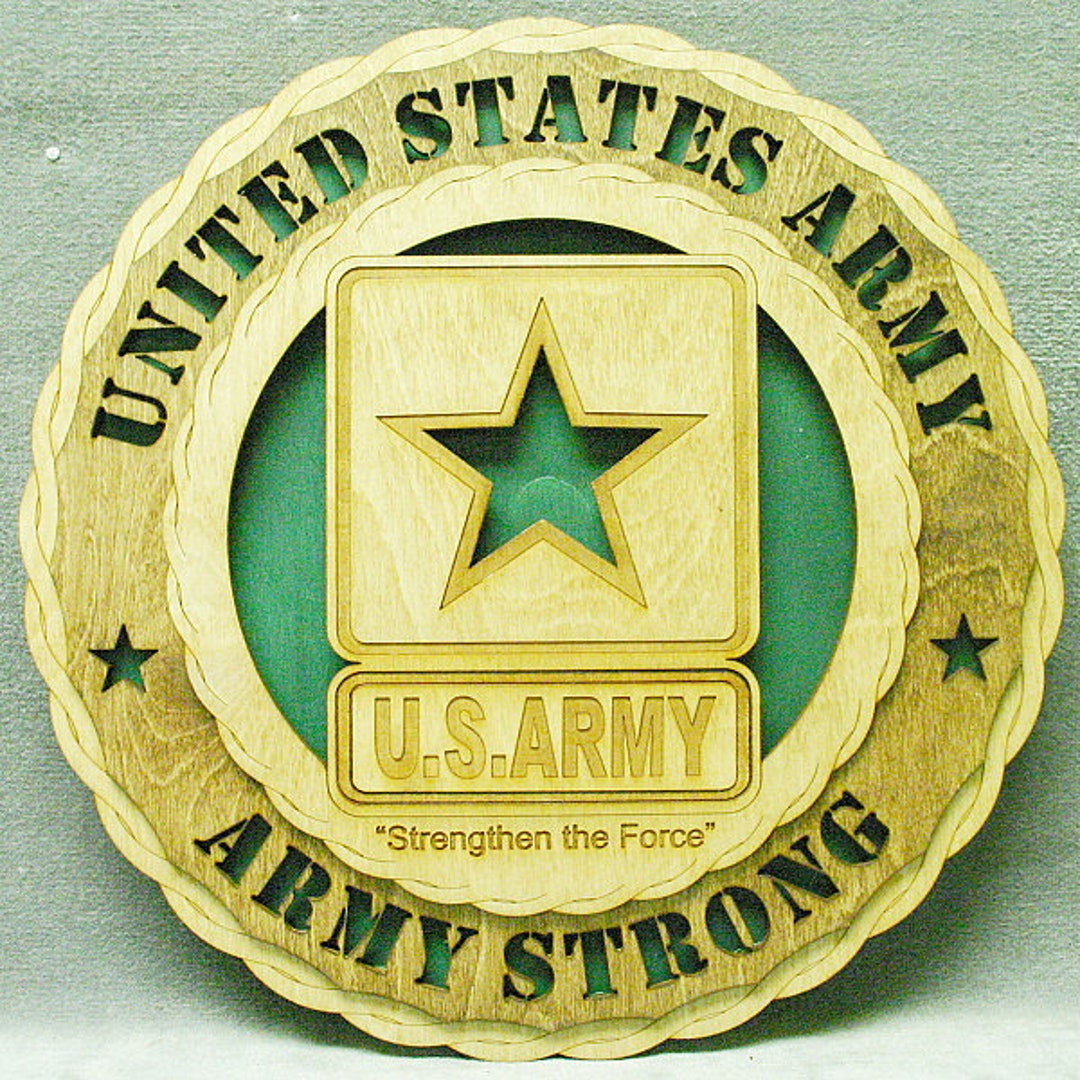 Custom 12" Wood US Army Strong Wall Tribute - Free Shipping - Etsy