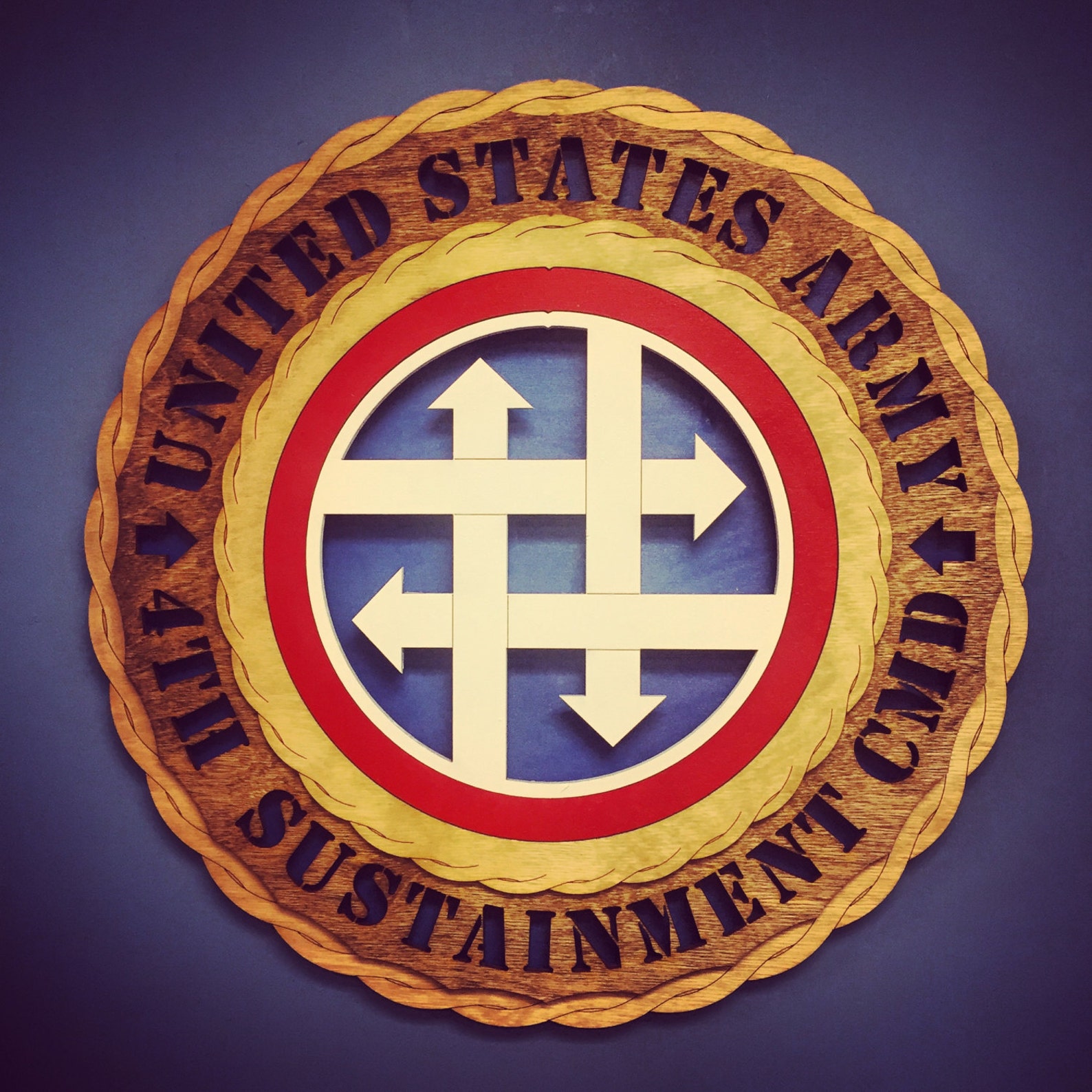Custom 12 Wood US Army 4th Sustainment Command Wall - Etsy India