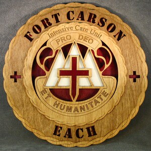 Custom 12"or 18" Wood Army Fort Carson EACH Wall Tribute - Etsy
