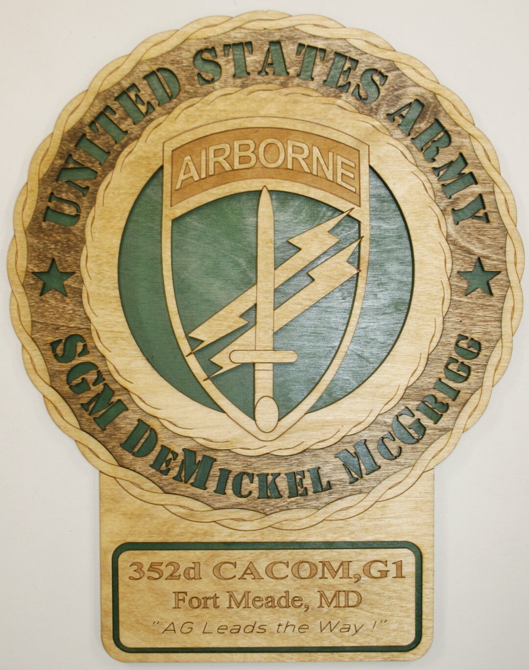 Custom 12" Army CAPOC Wall Tribute - Etsy