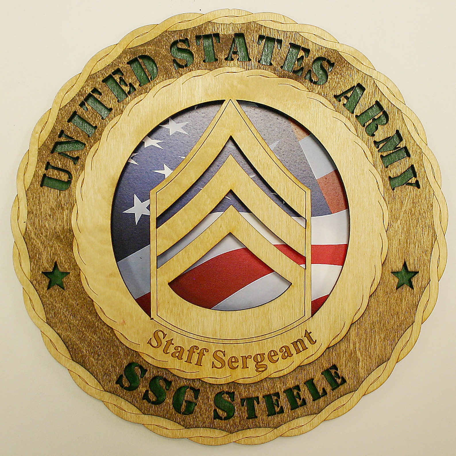 Custom 12 Wood US Army Sergeant 1st Class Wall Tribute - Etsy