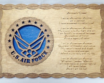 BETTER U.S. Air Force Airman's Creed Aged Parchment Framed - Etsy