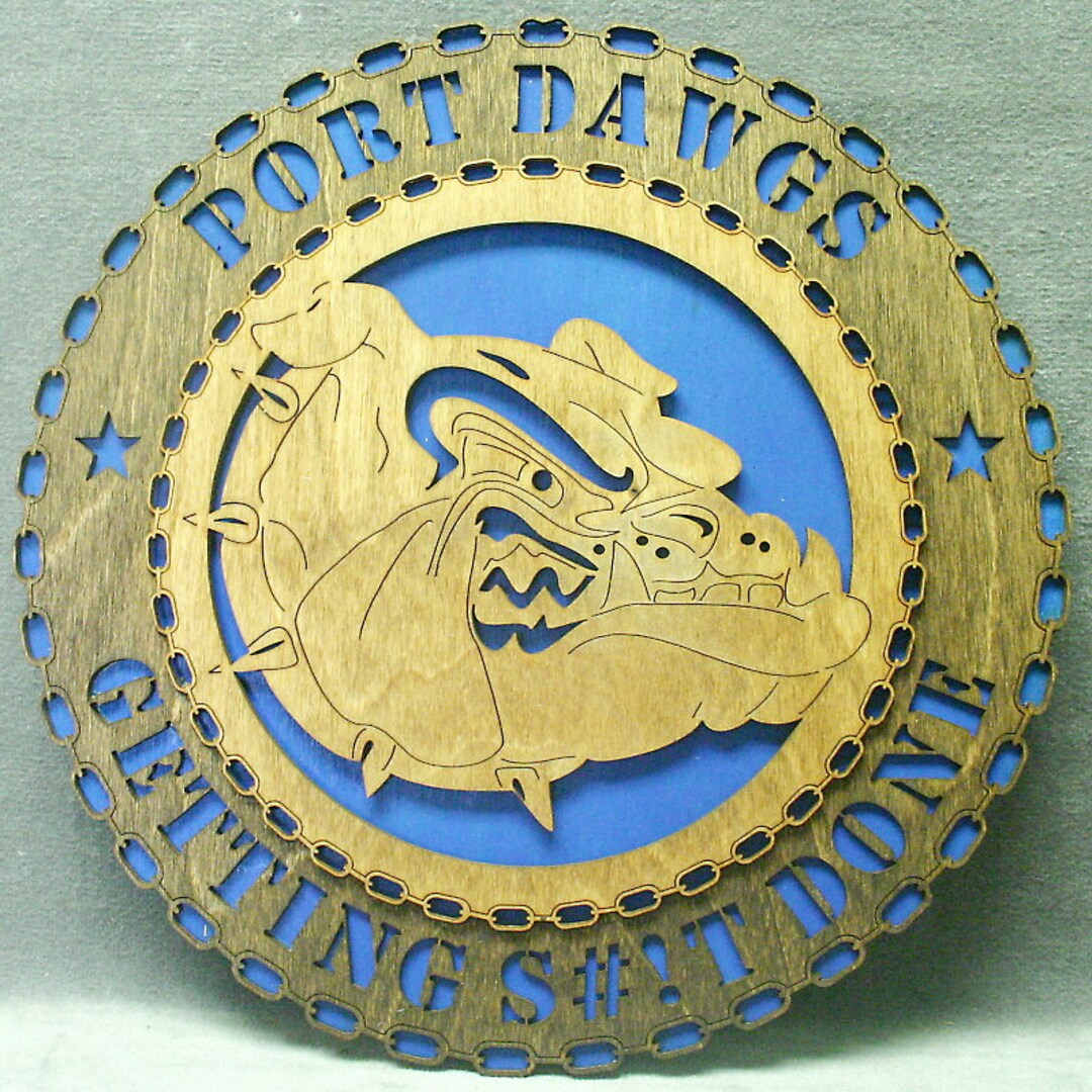 Custom 12" Wood US Air Force Port Dawgs Wall Tribute - FREE SHIPPING - Etsy