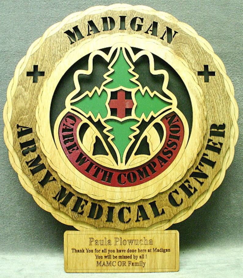 Army Madigan Army Medical Center Wall Tribute FREE SHIPPING | Etsy