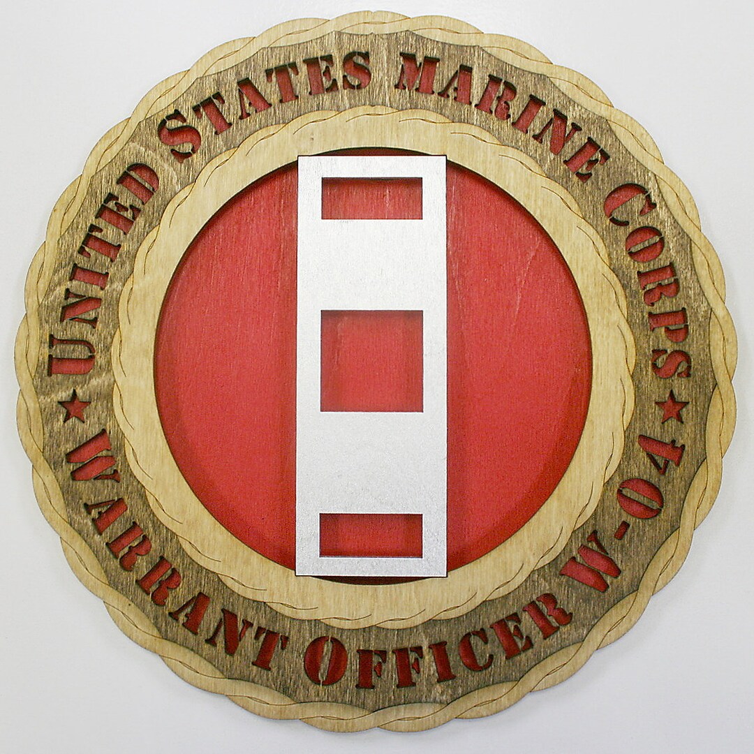 Marine Corps WO4 Warrant Officer Rank Wall Tribute - Etsy
