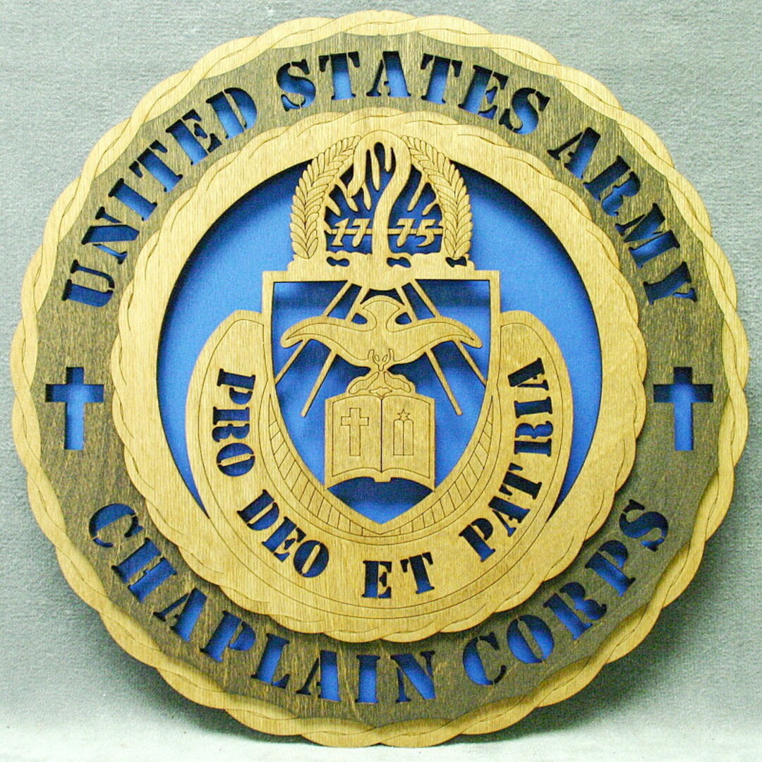 Custom 12" Wood Army Chaplain Wall Tribute - FREE SHIPPING - Etsy