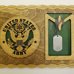 Custom 12 X 8 Army Dog Tag Display - Etsy