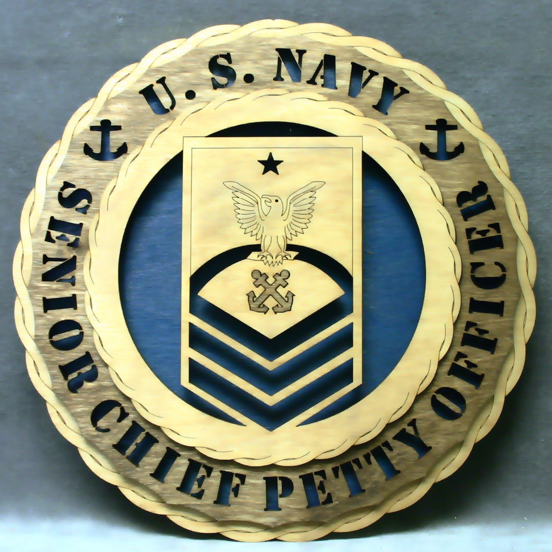 Custom US Navy Senior Chief Petty Officer Wood Wall Plaque (12 Inch) - Etsy