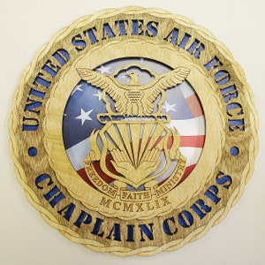 Custom 12" or 18" Air Force Chaplain Wall Tribute - Etsy