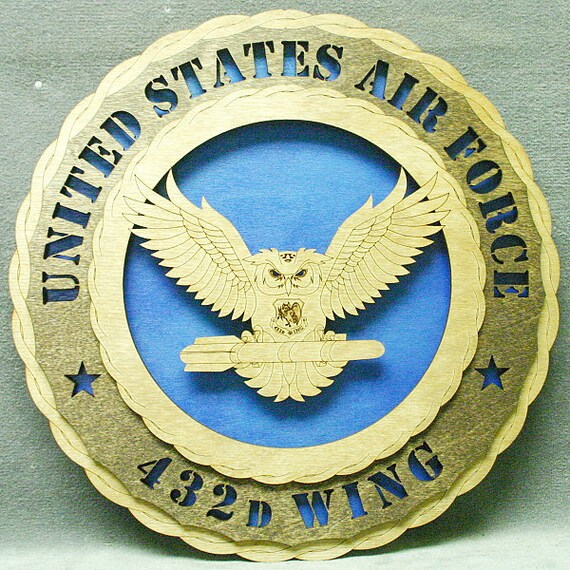 Custom 12 Wood US Air Force 432d Wing FREE SHIPPING | Etsy