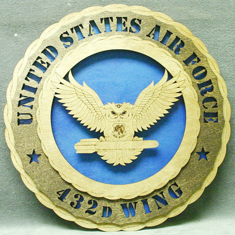 Custom 12 Wood US Air Force 432d Wing FREE SHIPPING | Etsy