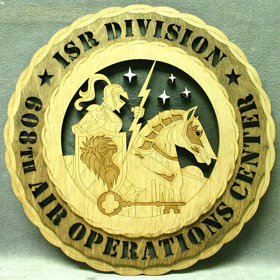 Custom 12" Wood US Air Force 608th AOC ISR Division- Free Shipping - Etsy
