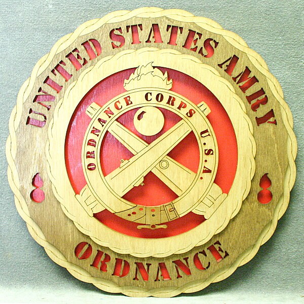 Custom 12or 18 Wood Army Ordnance Crest Wall - Etsy
