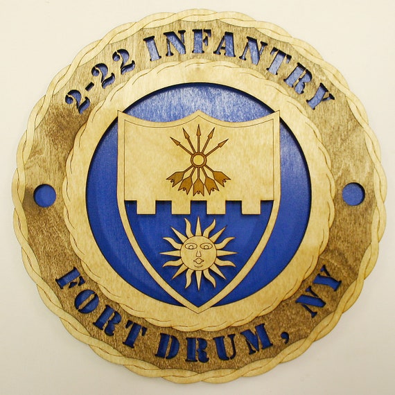 Custom 12 Wood US Army 2-22 Infantry Division Wall | Etsy