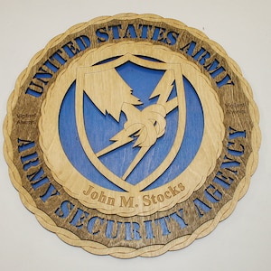 Custom 12" Army Security Agency Wall Tribute - Etsy