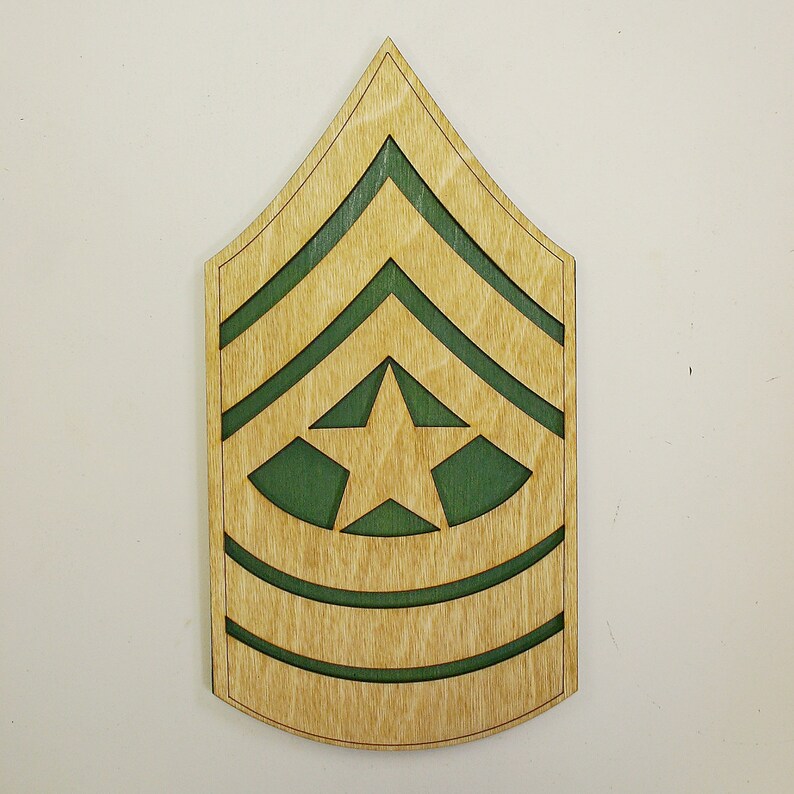 Army Large SGM Rank 16 X 12 - Etsy