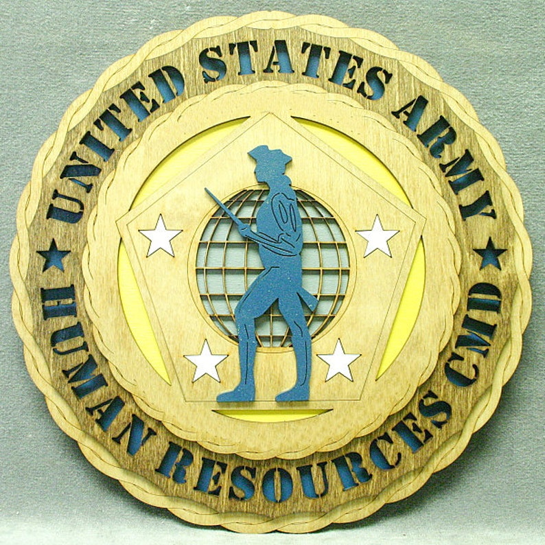 Custom 12" or 18" Army Human Resources Command Wall Tribute - Etsy