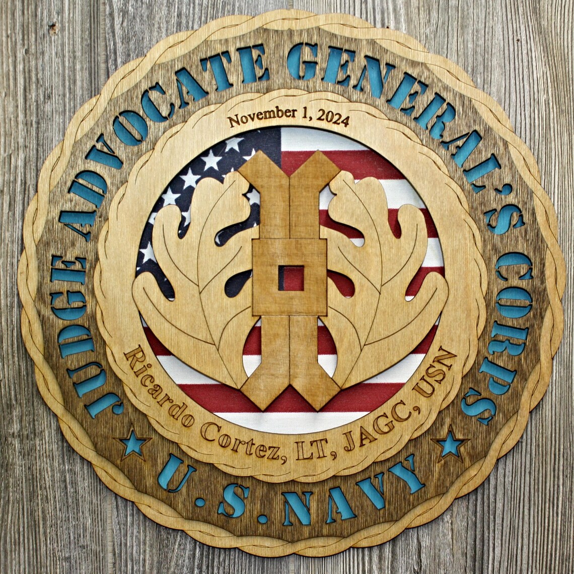 Custom 12"or 18" Navy Jag Corps Wall Tribute - Etsy