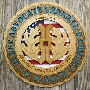 Custom 12"or 18" Navy Jag Corps Wall Tribute - Etsy