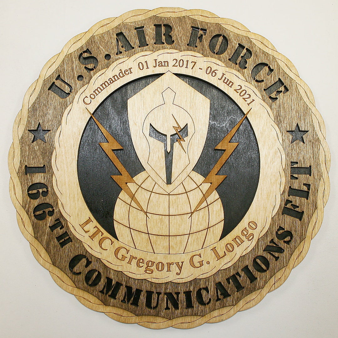 12" and 18" Air Force 166th Communications Flight Wall Tribute - Etsy