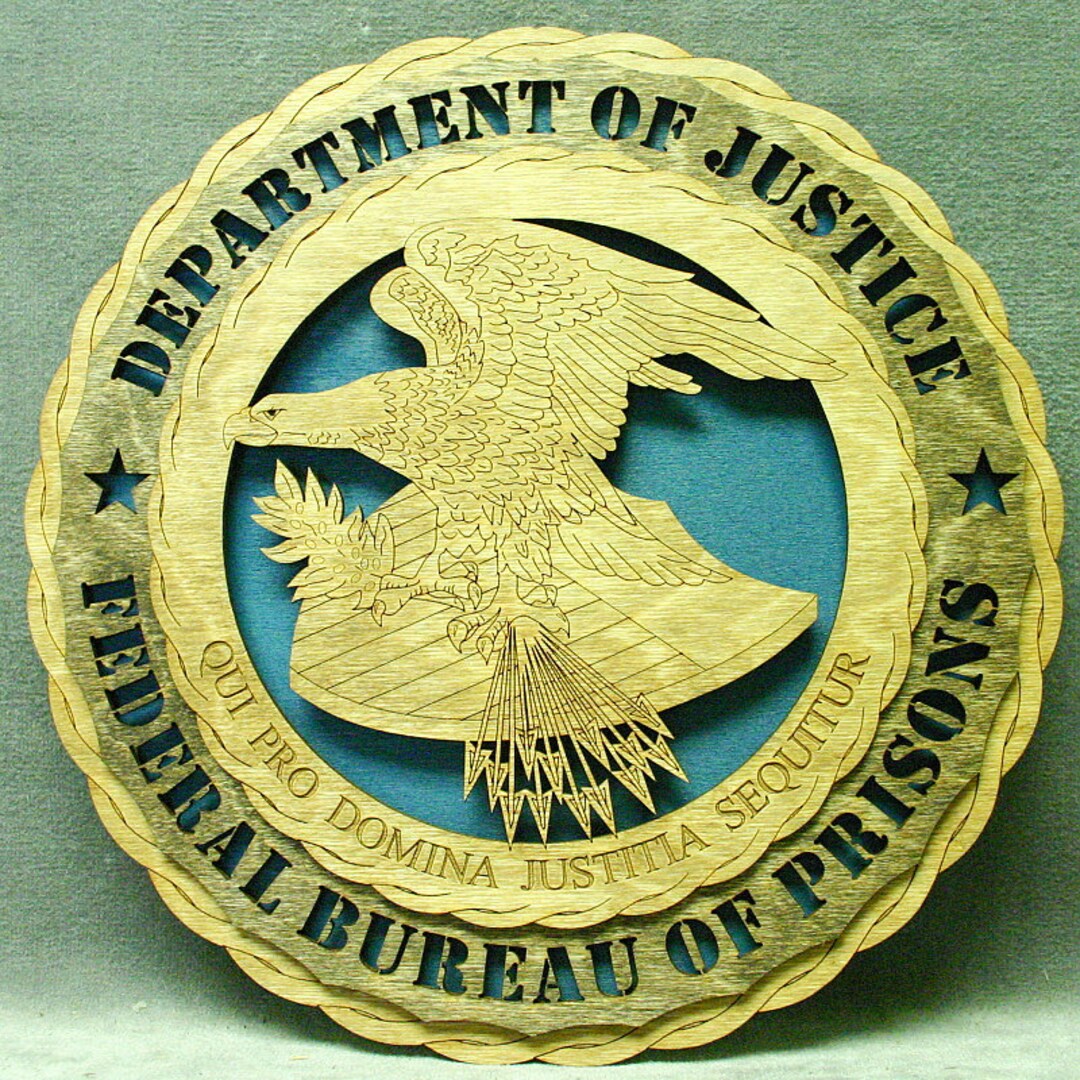 Custom Federal Bureau of Prisons Wood Wall Plaque - 12" Tribute - Etsy