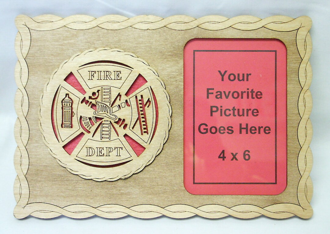Custom 8x12" Firefighter Picture Frame - FREE SHIPPING - Etsy