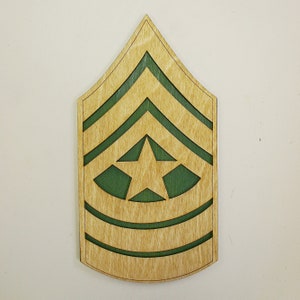 Custom 12" Wood US Army Sergeant Major Rank - FREE SHIPPING - Etsy