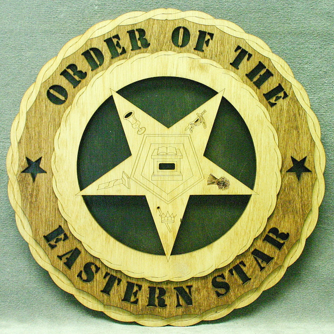 Custom 12" Wood Eastern Star Wall Tribute - FREE SHIPPING - Etsy