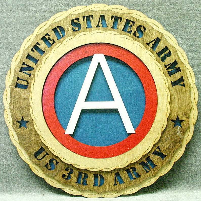 Army US 3rd Army Wall Tribute FREE SHIPPING - Etsy