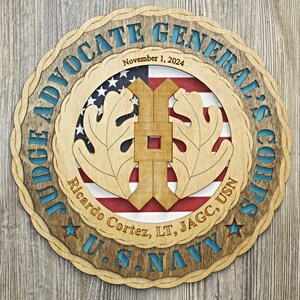 Custom 12"or 18" Navy Jag Corps Wall Tribute - Etsy