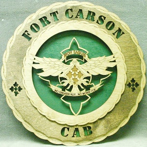 Custom 12" Wood US Army Fort Carson CAB- Free Shipping - Etsy