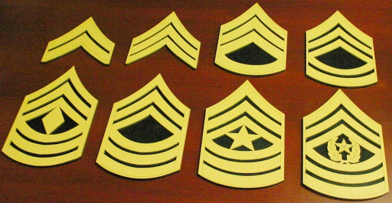 Complete NCO Ranks Set - Etsy